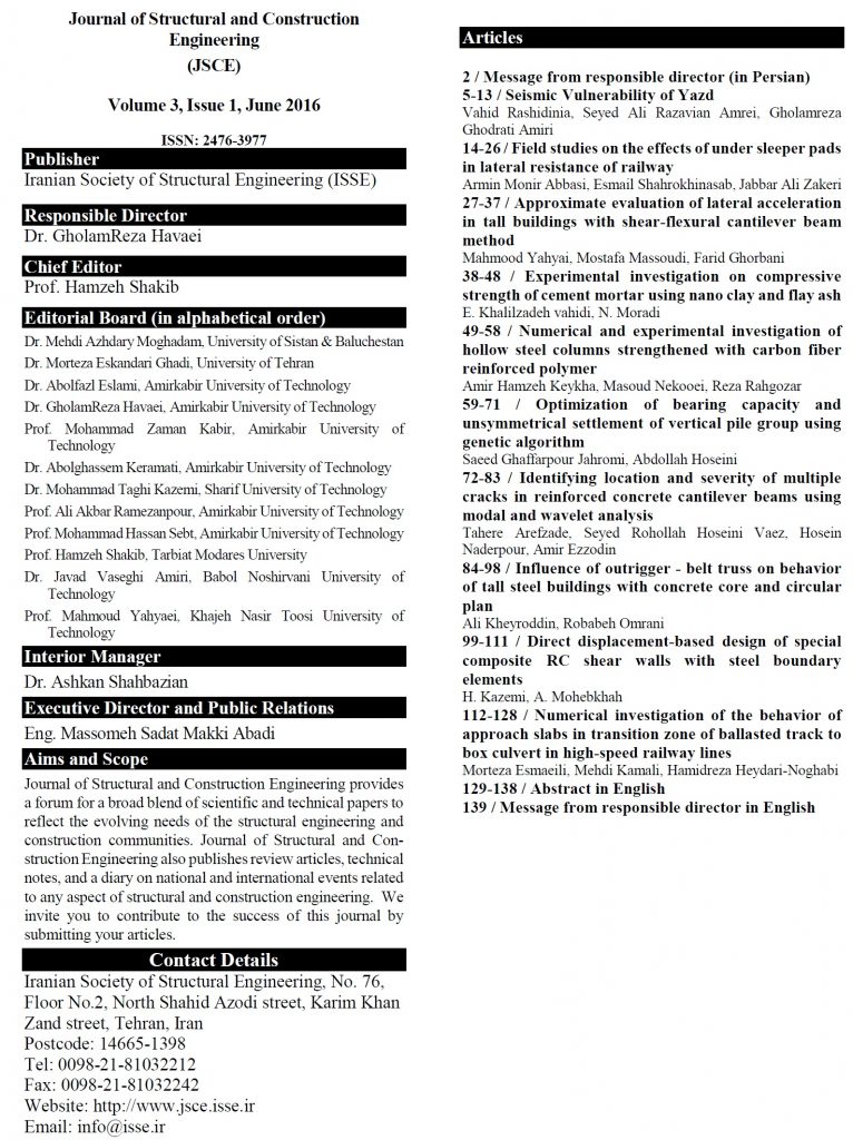 JSCE, Volume 3, Issue 1, June 2016 | Ashkan Shahbazian